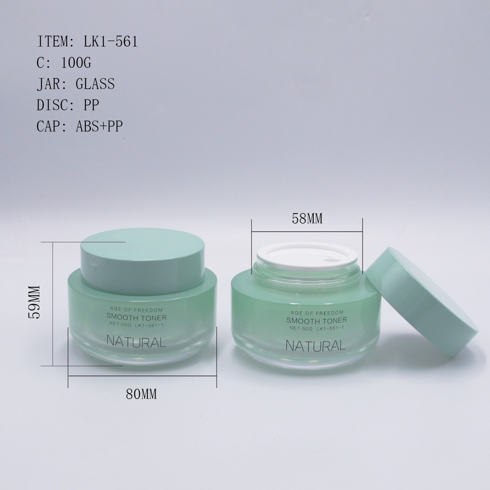 China 100g round and plump curved bottom inner pot cream bottle ...