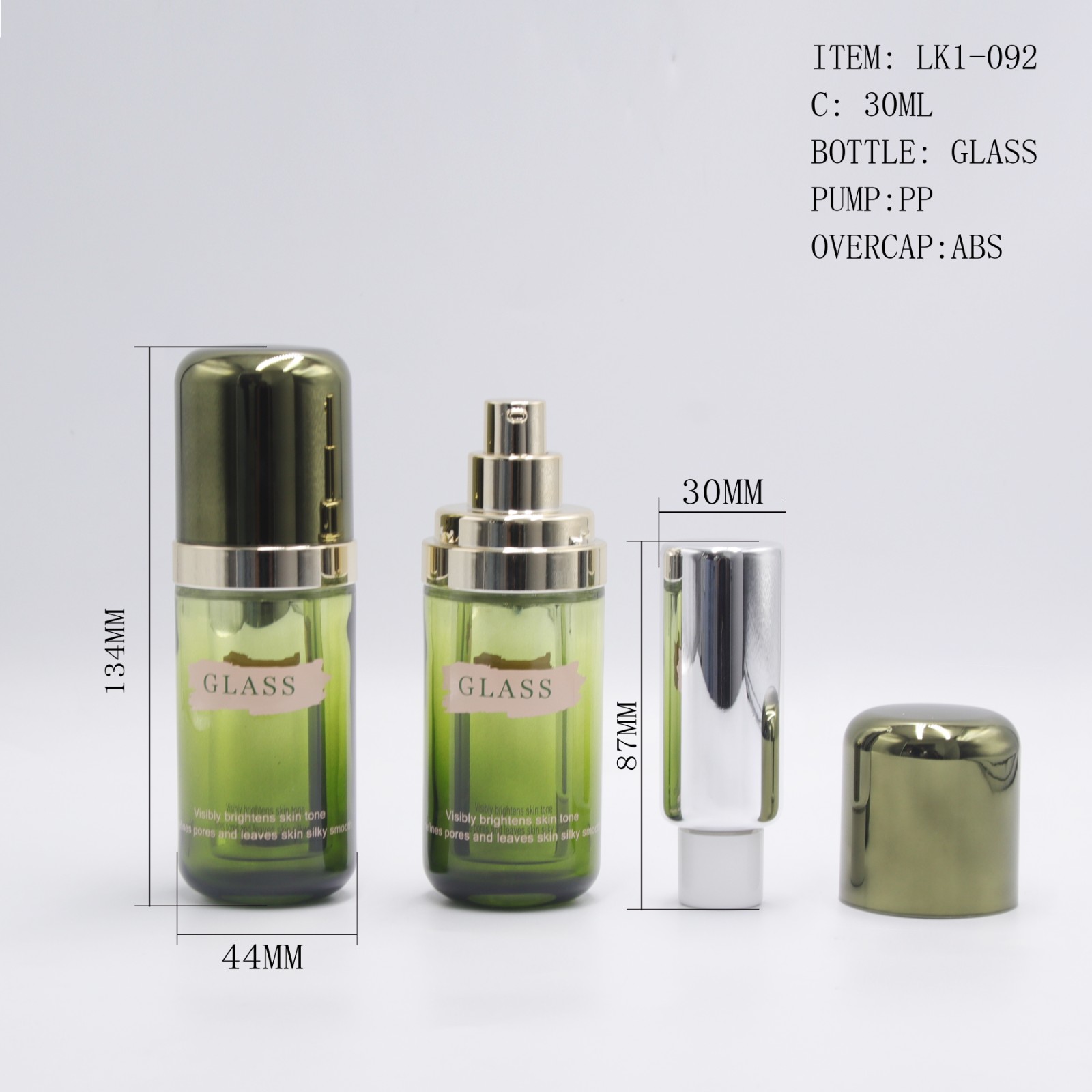 China 18-thread screw mouth double-layer lotion bottle (flat bottom ...