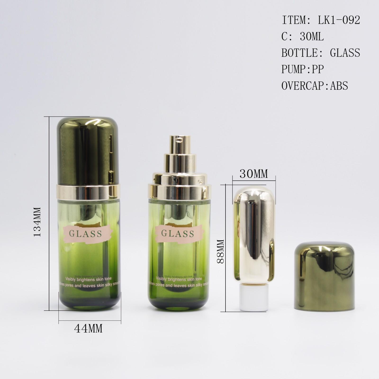 China 18-thread screw top double-layer perfume bottle (round bottom ...