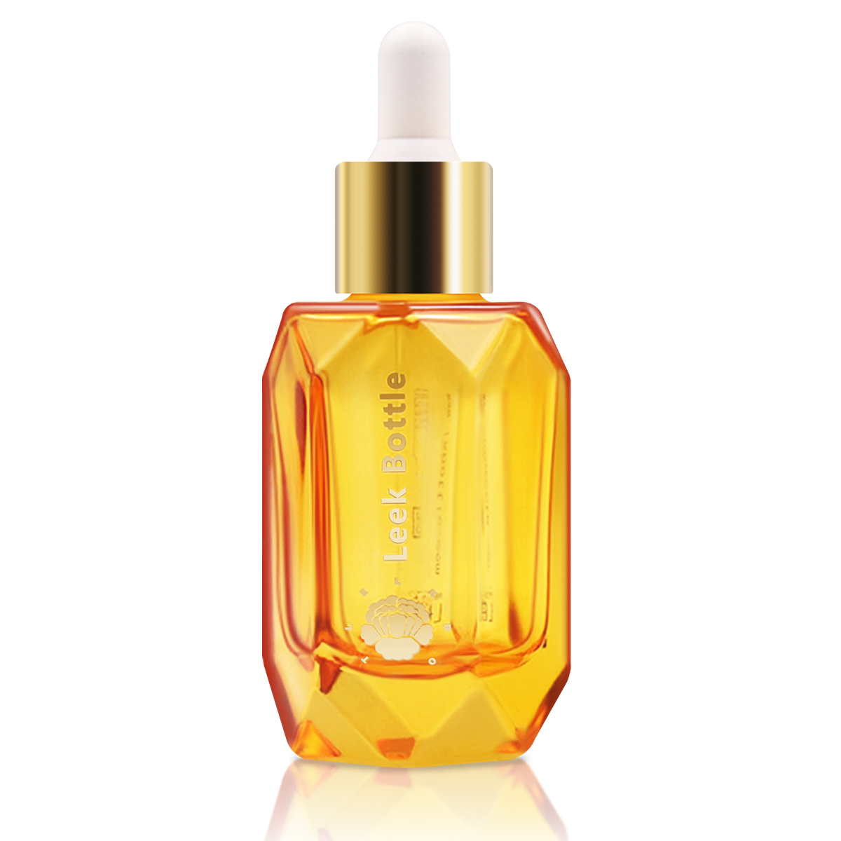 China Unique Hexagonal Prism Shape Golden Transparent Essence Bottle ...